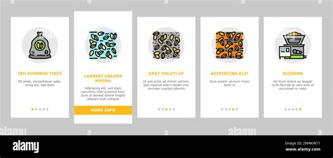 Beer Production Brewery Factory Onboarding Icons Set Vector Stock