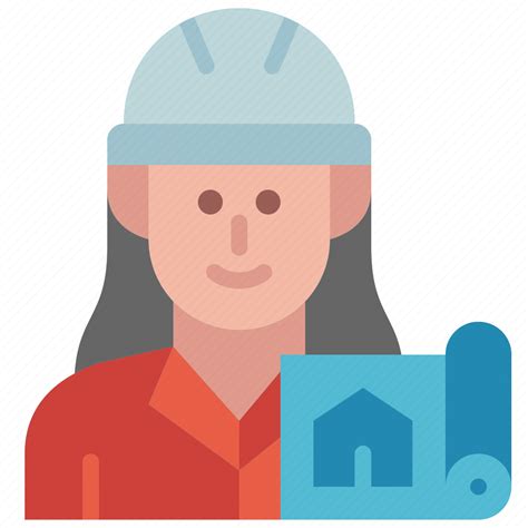 Woman Architect Engineer Avatar Construction User Contractor Icon Download On Iconfinder