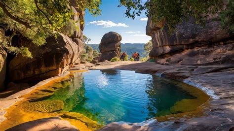Premium Photo Rockpool Water Hole In The Terrick National Park In