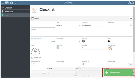 Creating a new record – Softools