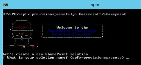 Sharepoint Framework Provision Sharepoint Assets