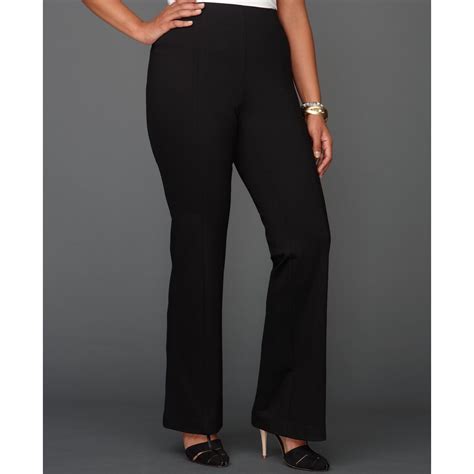 Inc International Concepts Plus Size Bootcut Pullon Ponte Knit Pants In
