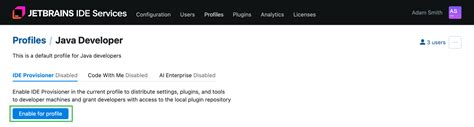 Profiles IDE Services Documentation