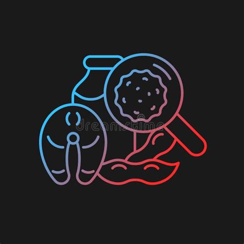 Food Allergen Testing Gradient Vector Icon For Dark Theme Stock Vector Illustration Of Color