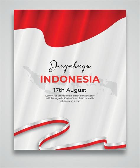 Indonesia Independence Day Poster Template 25376669 Vector Art At Vecteezy