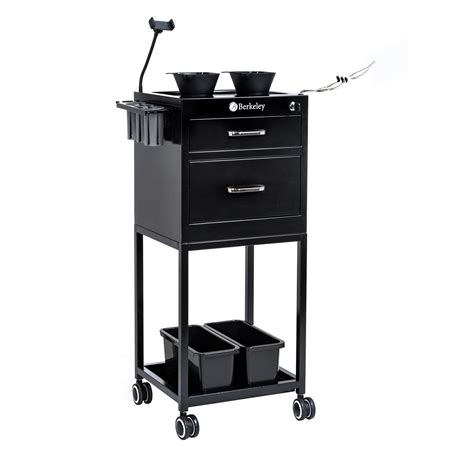 Glider Pro Metal Trolley With 2 Magnetic Bowls Lockable Drawers Rolling