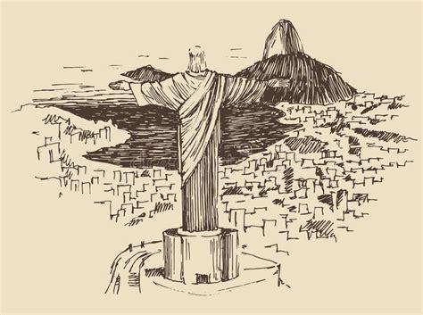 How To Draw Christ The Redeemer Christ The Redeemer Statue Step By Step