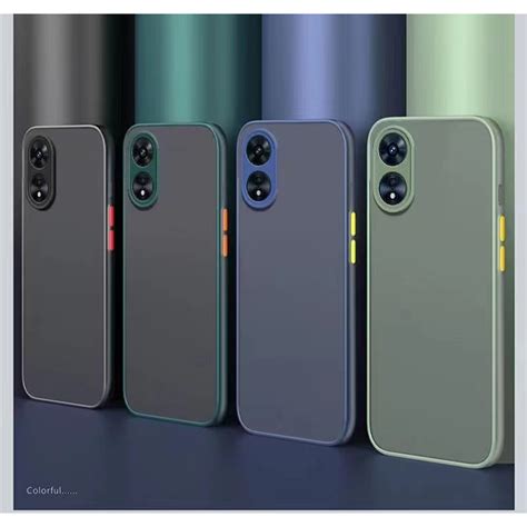 เคสขอบสีหลังด้าน Oppo A60 A3x A3pro A3 A38 A18 A16 A16k A74 4g A74 5g
