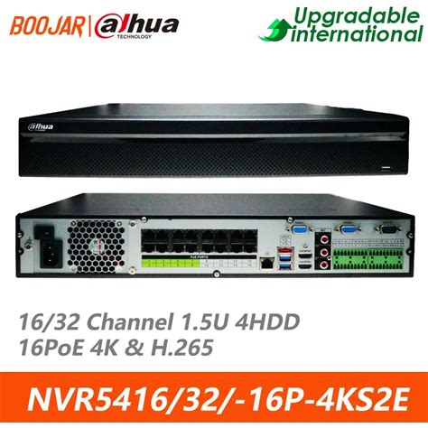 Dahua Grabador De V Deo De Red 4K NVR5416 16P 4KS2E 32 Canales 1 5U