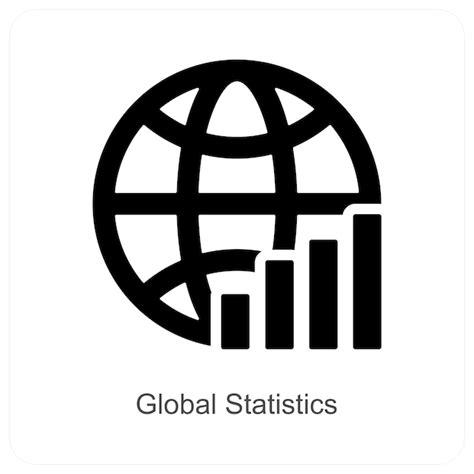 Premium Vector Global Statistics And Graphic Icon Concept