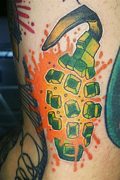 Exploding Grenade Tattoo