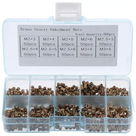 500pcs M2 M2 5 M3 Threaded Insert Assortment Kit 3d Prints And More Projects Eur 15 58 Picclick Fr