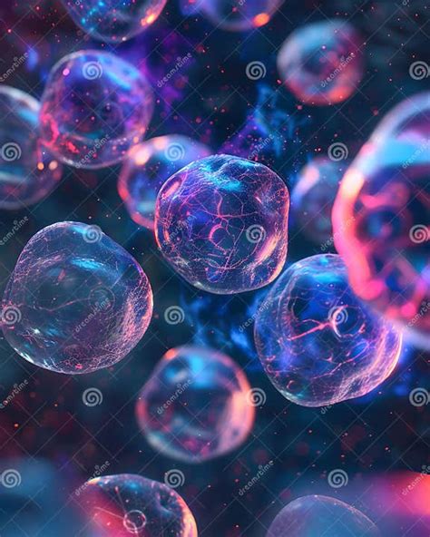 3d Medical Matrix Under Microscope Close Up Generative Ai Illustration