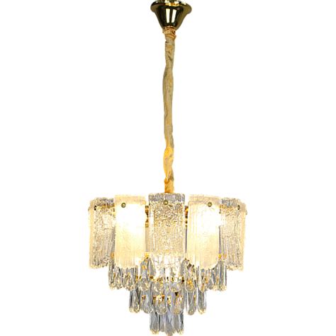 نجف مودرن 1200 ذهبي مع شفاف مع عسلي E1416 لمبة همر