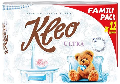 Туалетная бумага Kleo Ultra 12 рулонов 3 слоя х2шт - купить с доставкой ...
