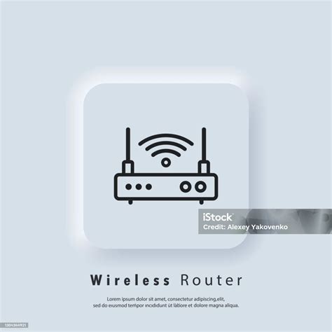 無線路由器圖示蘭路由器圖示或徽標向量 Eps 10新形態ui Ux白色用戶介面網路按鈕新形態向量圖形及更多數據機圖片 數據機 白色