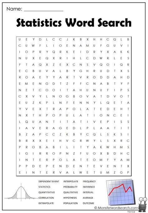Statistics Word Search Free Printable Puzzle