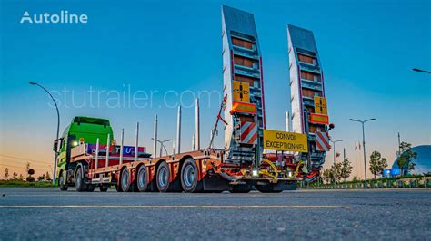 STU AXLE EXTENDABLE LOWBED ESSIEUX EXTENSIBLE PORTE ENGINS Tieflader Auflieger Kaufen