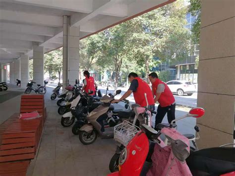 校长办公室党支部开展“整理车辆摆放，共创美好校园”主题志愿活动