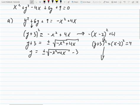 SOLVED a find two explicit functions by solving the equation for y in terms of x 𝐛 sketch