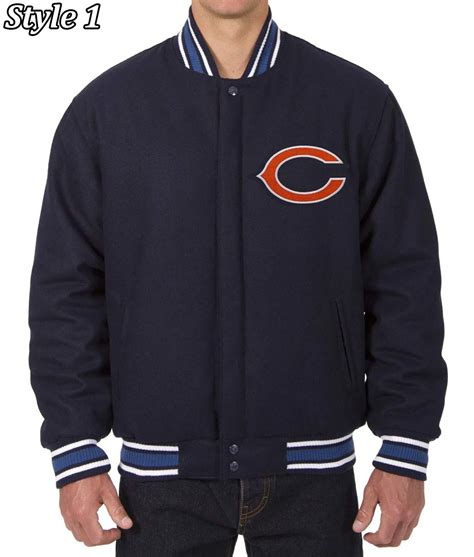 Varsity Navy Blue Chicago Bears Wool Jacket Jackets Creator