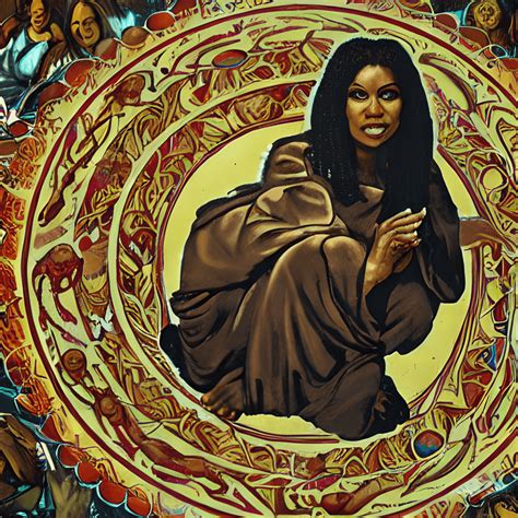 Femme Brune En Prière Avec Protection Spirituelle · Creative Fabrica