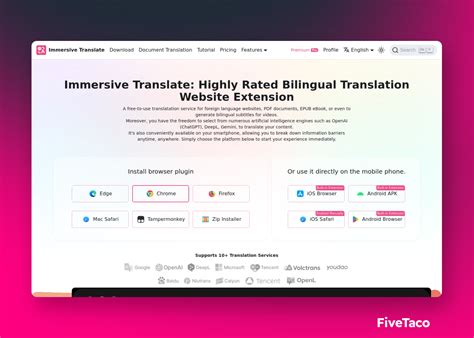 Immersive Translate Fivetaco