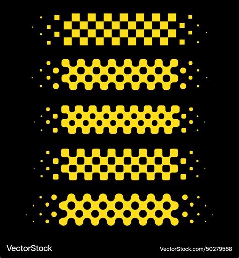 Checkered Flag Four Rows Lines Royalty Free Vector Image