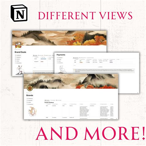 Notion Template Brand Ambassador Brand Deals Organizer Brand