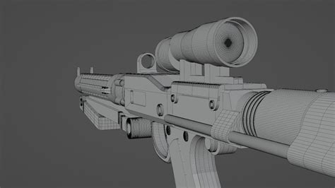 Imperial Armored Commando Blaster Rifle 3d Model Cgtrader