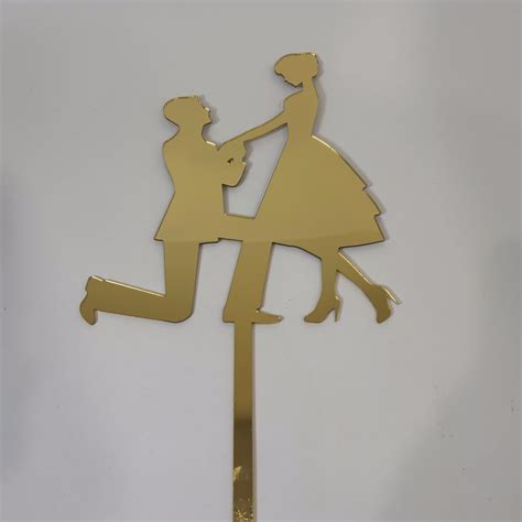 Mirror Plexiglass Cake Toppers In Gold Silver And Rose Gold Cash