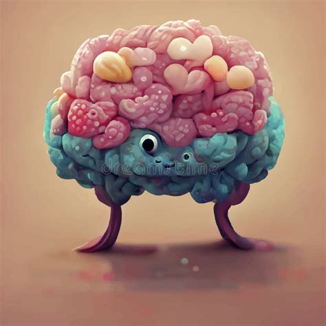 Cute Illustration Of The Human Brain Stock Illustration Illustration