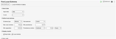 局所的極値の検出 ライブ エディターでの局所的最大値と局所的最小値の検出 Matlab