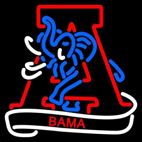 Custom Alabama Crimson Tide Secondary Logo Ncaa Neon Sign Neon Sign Usa