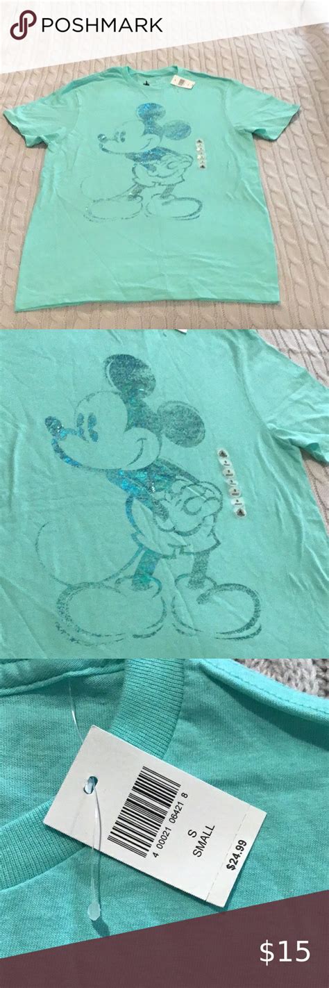 Disney Mickey Mouse Aqua Tee Disney Mickey Mickey Mouse Disney Mickey Mouse