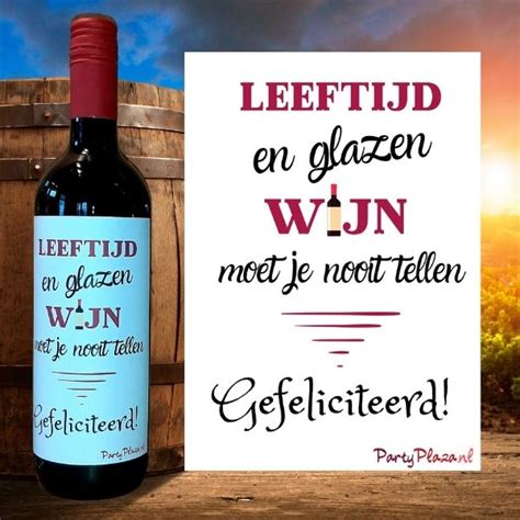 Wijnetiket Verjaardag Uniek Flesje Wijn Met Eigen Etiket