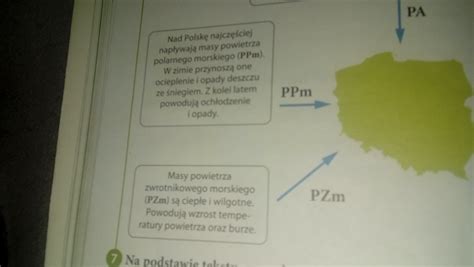 Jaki jest kierunek napływu powietrza polarnego morskiego na Polskę Jak ta strzałkę narysować