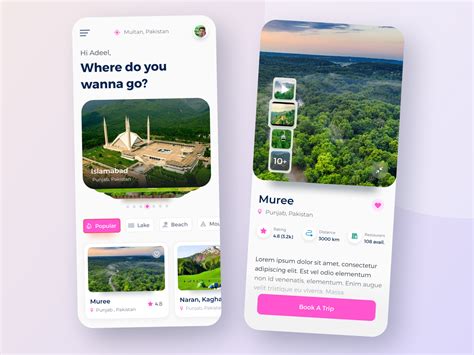 Travel App Ui By Adeel Khalid On Dribbble