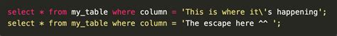 Incorrect Highlighting When Escaping Quotes In Sql · Issue 17057