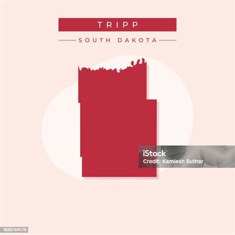 Vector Illustration Vector Of Tripp Map South Dakota Stock Illustration