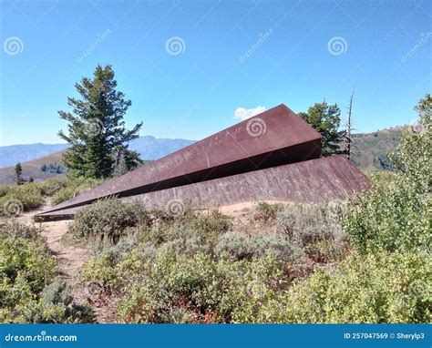 Paper Airplane Metal Sculpture Stock Image Image Of Artist Airplane