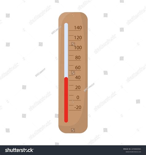 Thermometer Degrees Centigrade Vector Illustration Cartoon Stock Vector