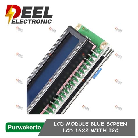 Jual LCD MODULE BLUE SCREEN LCD 16X2 WITH I2C LCD1602 BIRU I2C TERSOLDER Shopee Indonesia