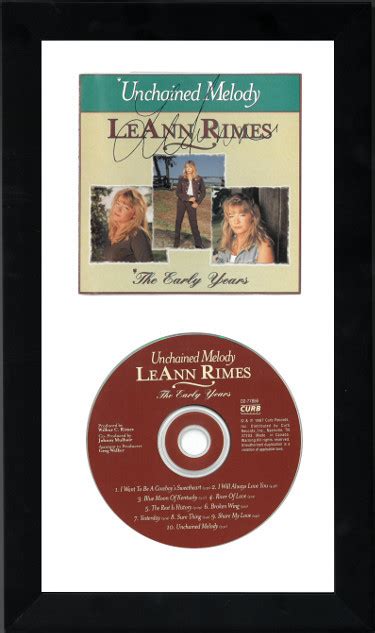 Leann Rimes Signed Unchained Melody The Early Years Album Cd Cover With