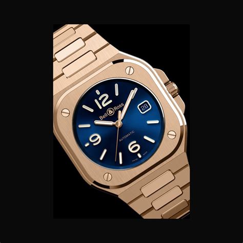 Watch Br 05 Blue Gold Bell And Ross Br05a Blu Pgspg Pink Gold Blue