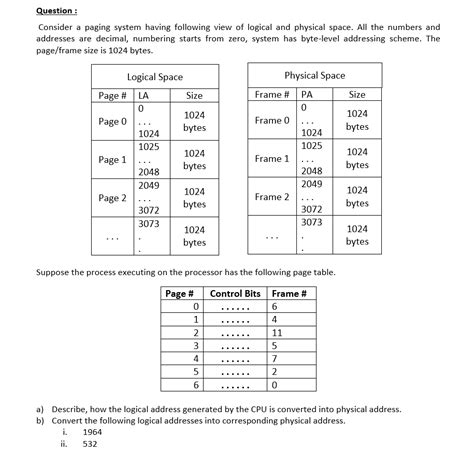 solved question consider a paging system having following