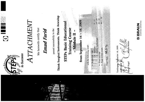 Aesculap Steps Course Module Ii Passing Certificate Pdf