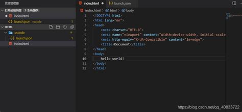 Vscode调试html页面，及配置说明vscode调试网页 Csdn博客