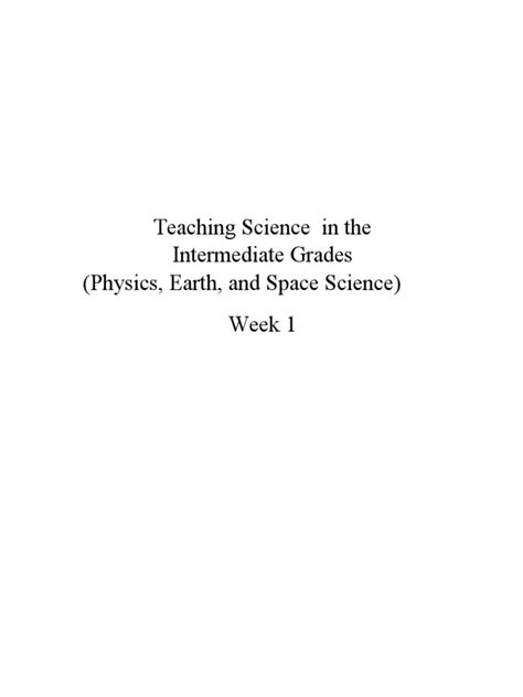 Teaching Science In The Intermediate Grades Pdf