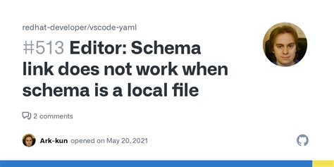 Editor Schema Link Does Not Work When Schema Is A Local File · Issue